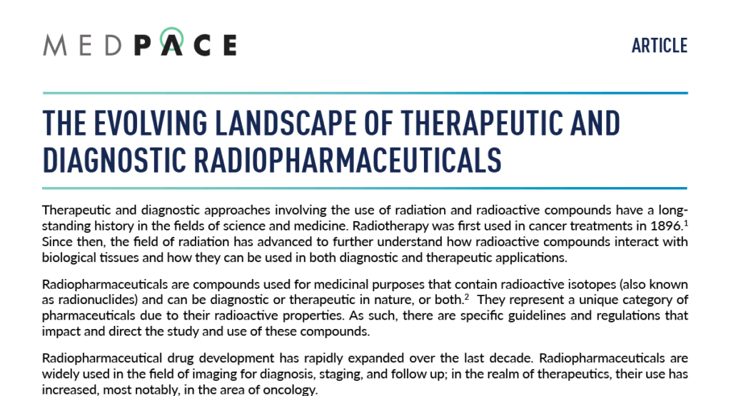 Nuclear Imaging & Radiopharmaceuticals | Medpace