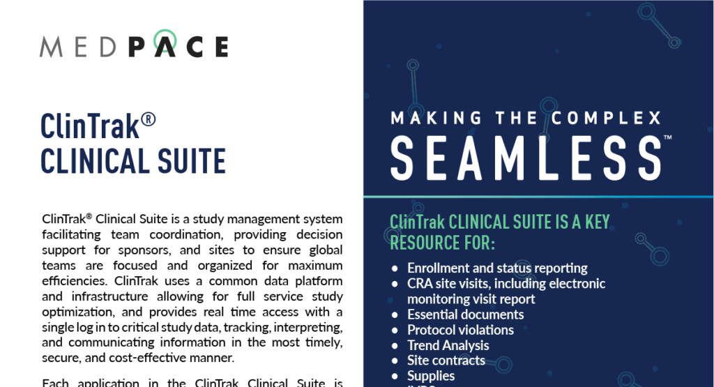 ClinTrak® Clinical Trial Management System | Medpace