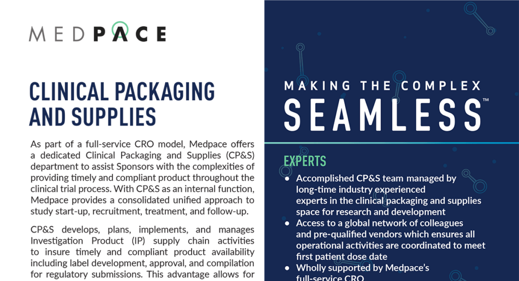 Clinical Packaging & Supplies | Medpace