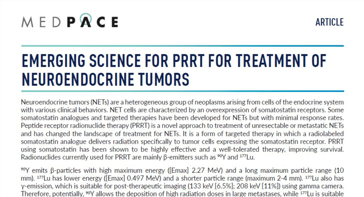 Radiopharmaceuticals | Radiation Therapy CRO | Medpace